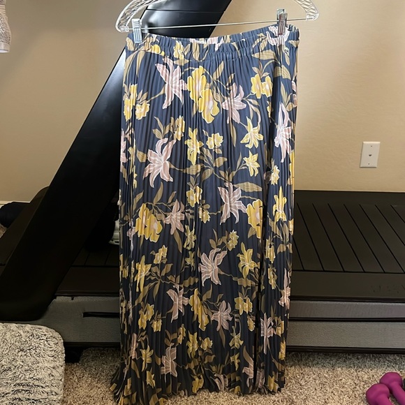 LOFT | Skirts | Loft Pleated Maxi Skirt | Poshmark